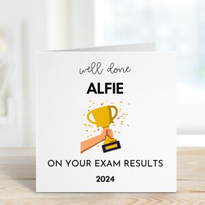 Well Done Exam Result Card for Her Him A Level GCSE Exam Result Card ...