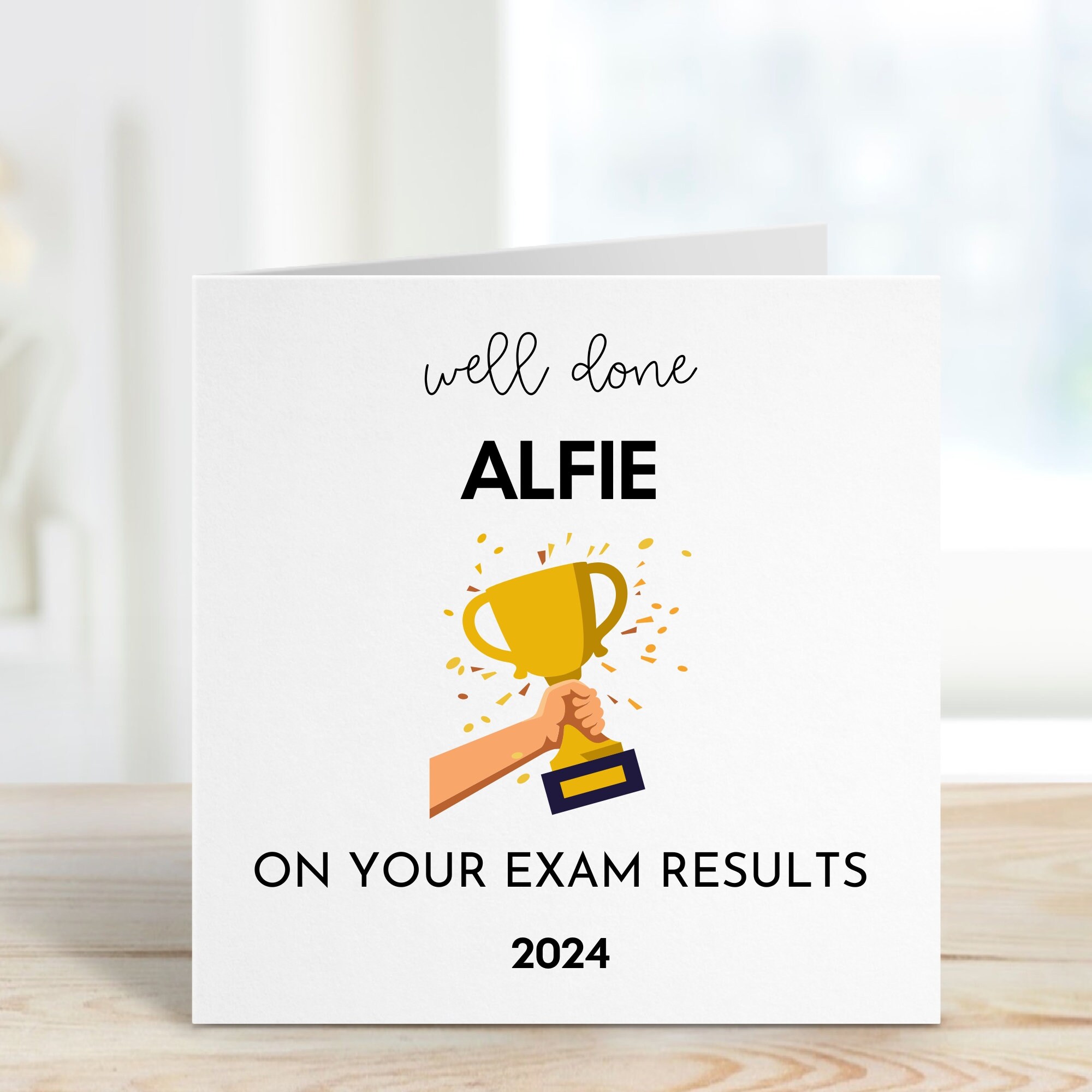 Well Done Exam Result Card for Her Him A Level GCSE Exam Result Card ...