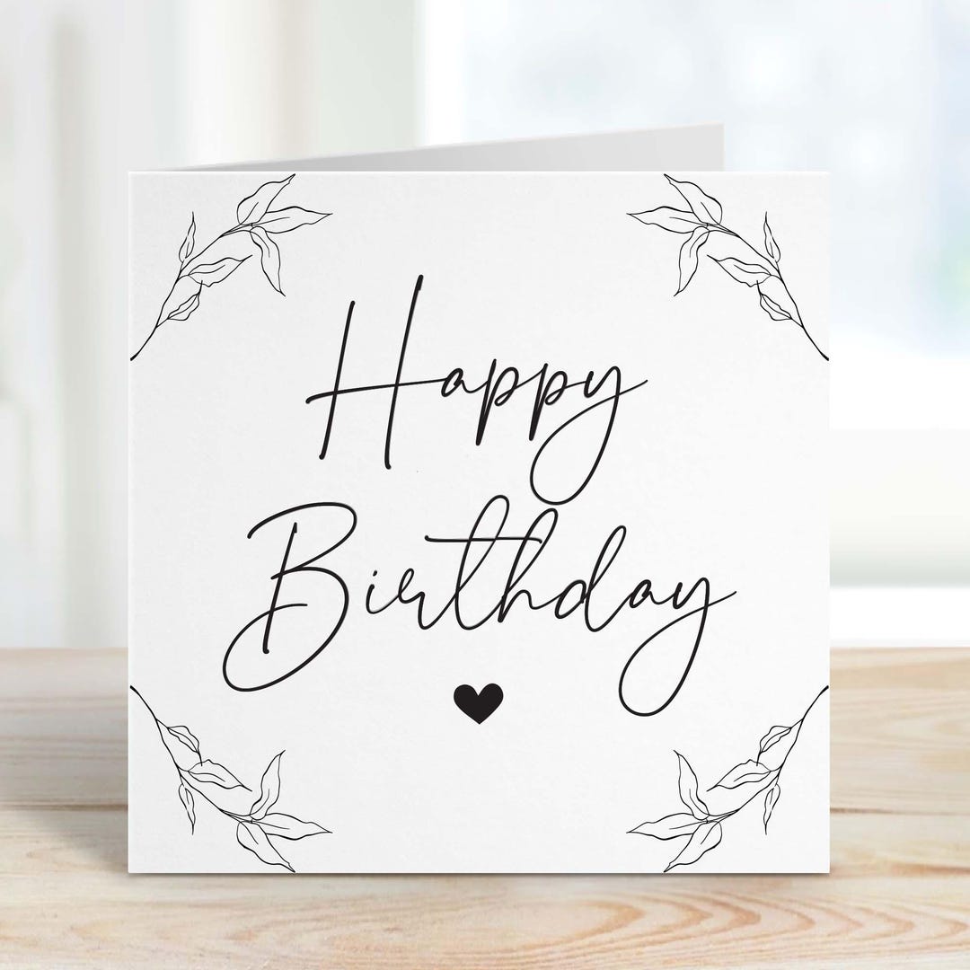 Happy Birthday Card With a Heart Gift Card for Girlfriend Boyfriend ...