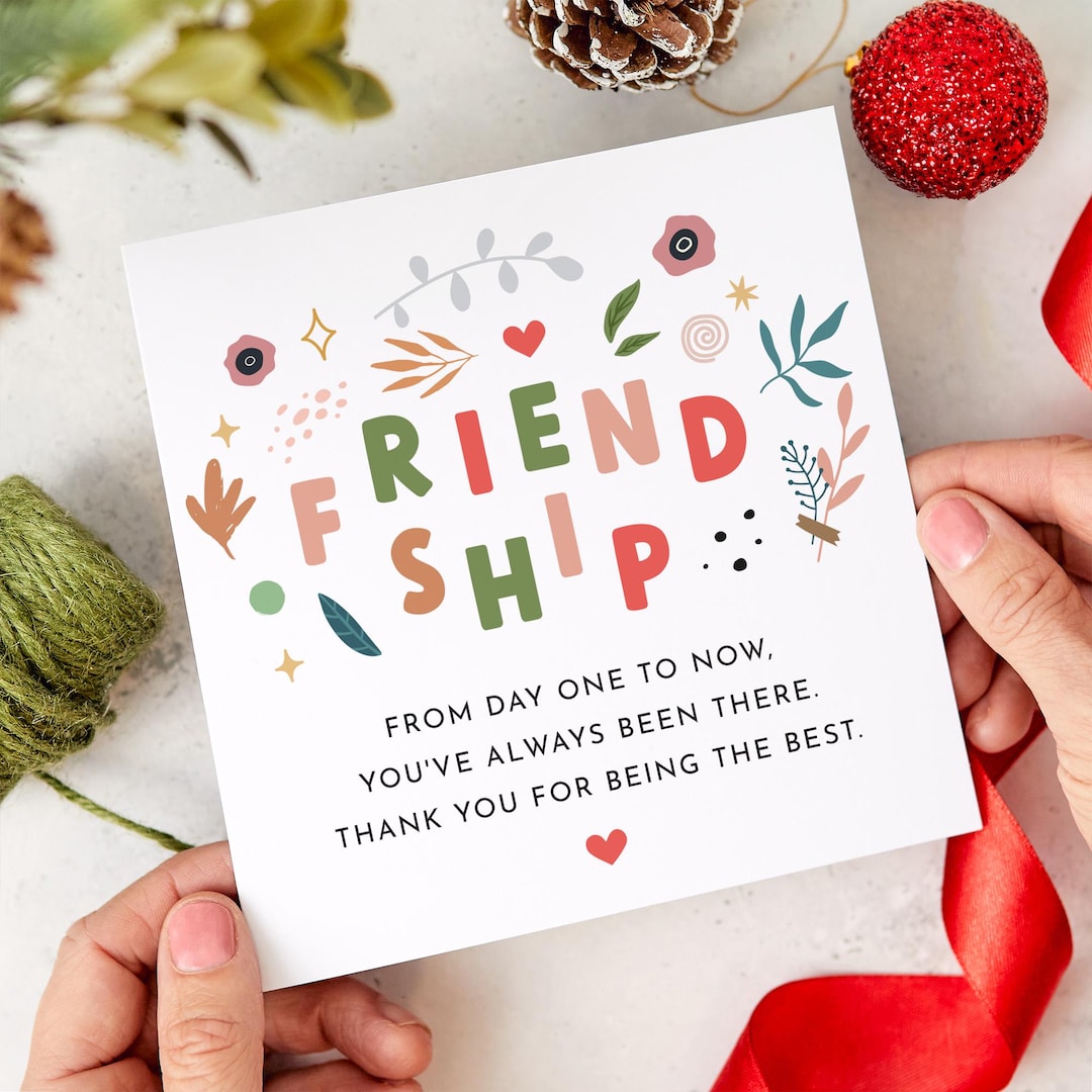 Card for Friend Friendship Card Christmas Birthday Card for Your True ...