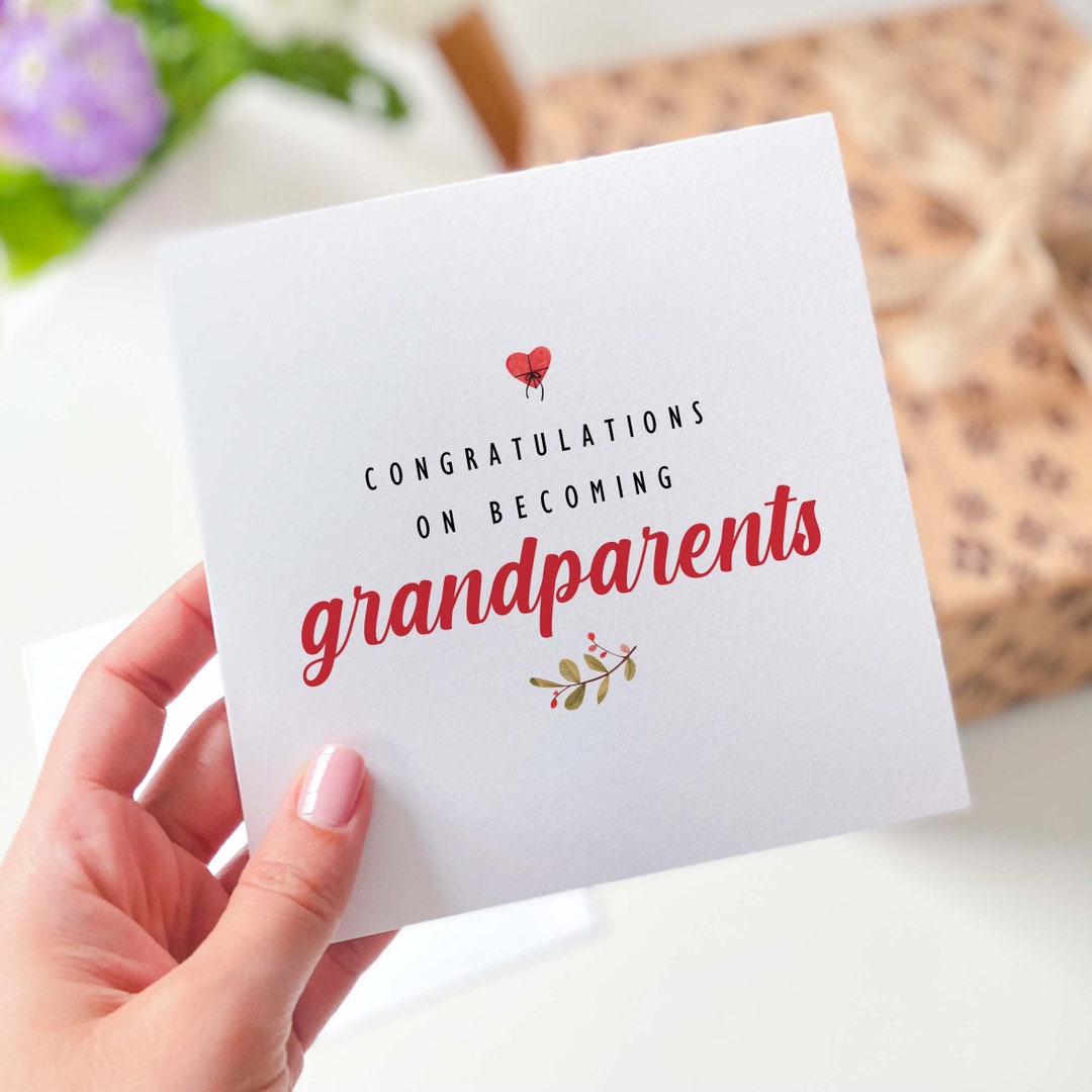 New Grandparents Card Congratulations on Becoming Grandparents Card ...