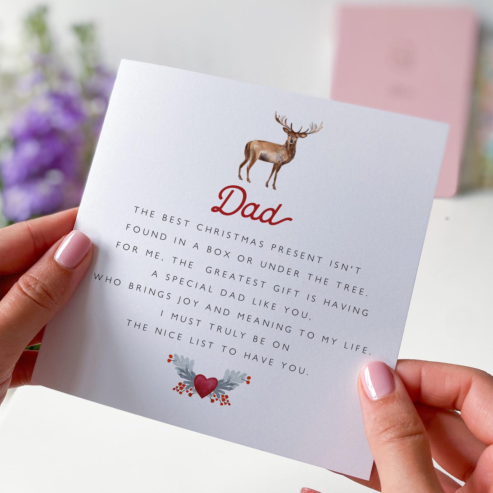 Christmas Card for Dad: Heartfelt Message - Etsy