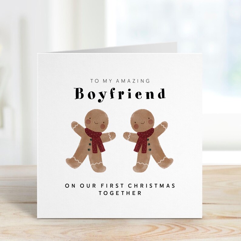 Christmas Card for Boyfriend First Christmas Together Card Romantic ...