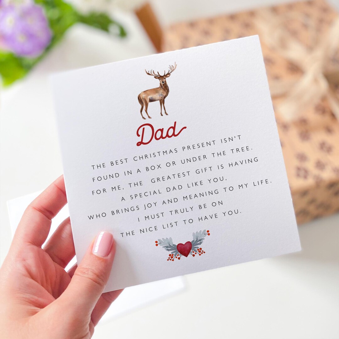 Christmas Card for Dad: Heartfelt Message - Etsy
