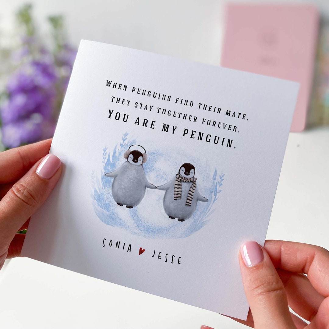 You Are My Penguin Gift Card With Names Cute Penguins for Boyfriend ...