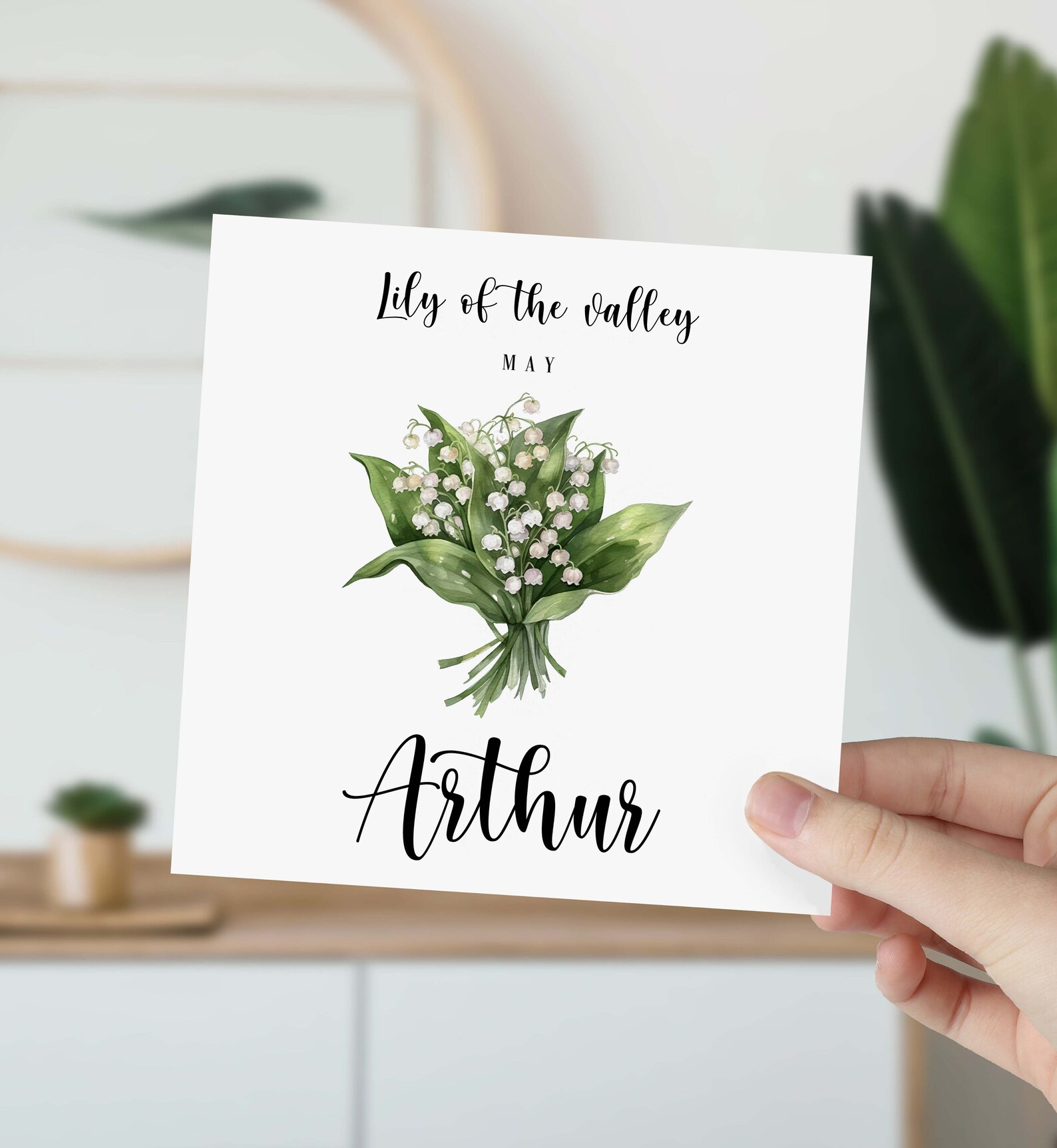 May Birthday Card Personalised Birth Flower Card for Born in May Happy ...