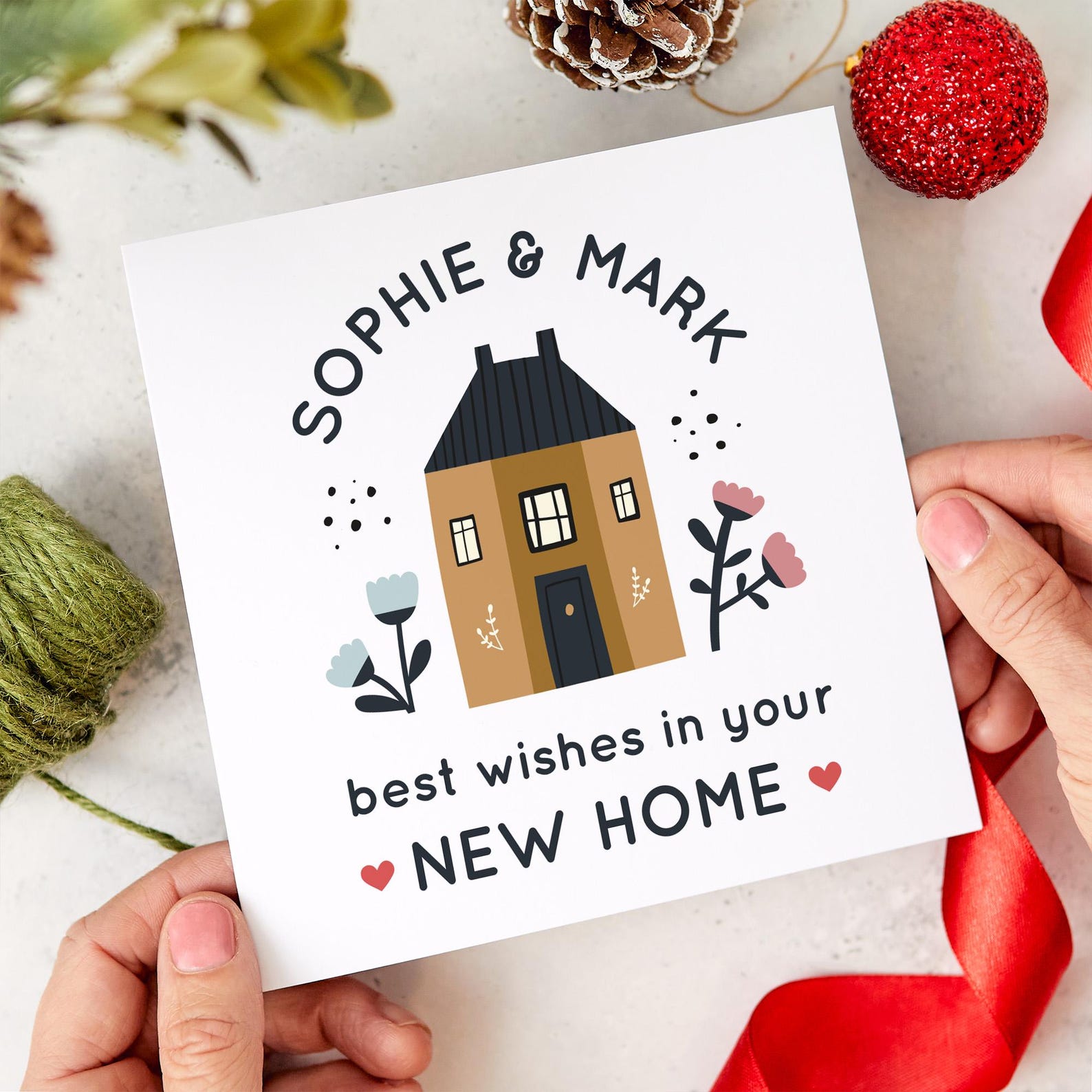 Personalised New Home With Couple Names and With Sweet Home Design Card ...