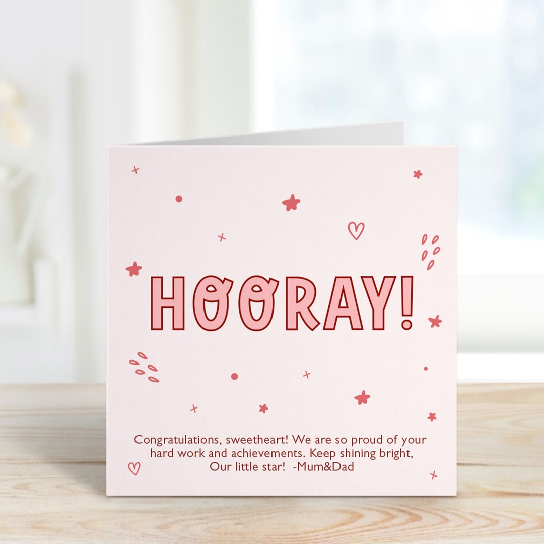 Hooray Congrats Graduation Card - Class of 2024 - Etsy UK