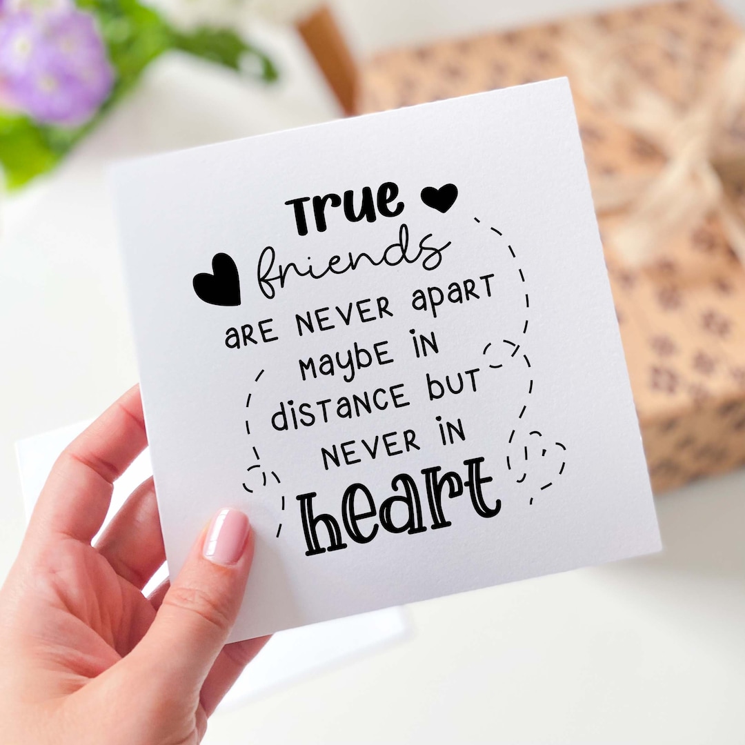 Long Distance Friendship Card, True Friends Are Never Apart - Etsy Canada
