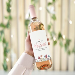 Personalised Teacher Thank You Gift Wine Label End of Term Teacher Gift ...