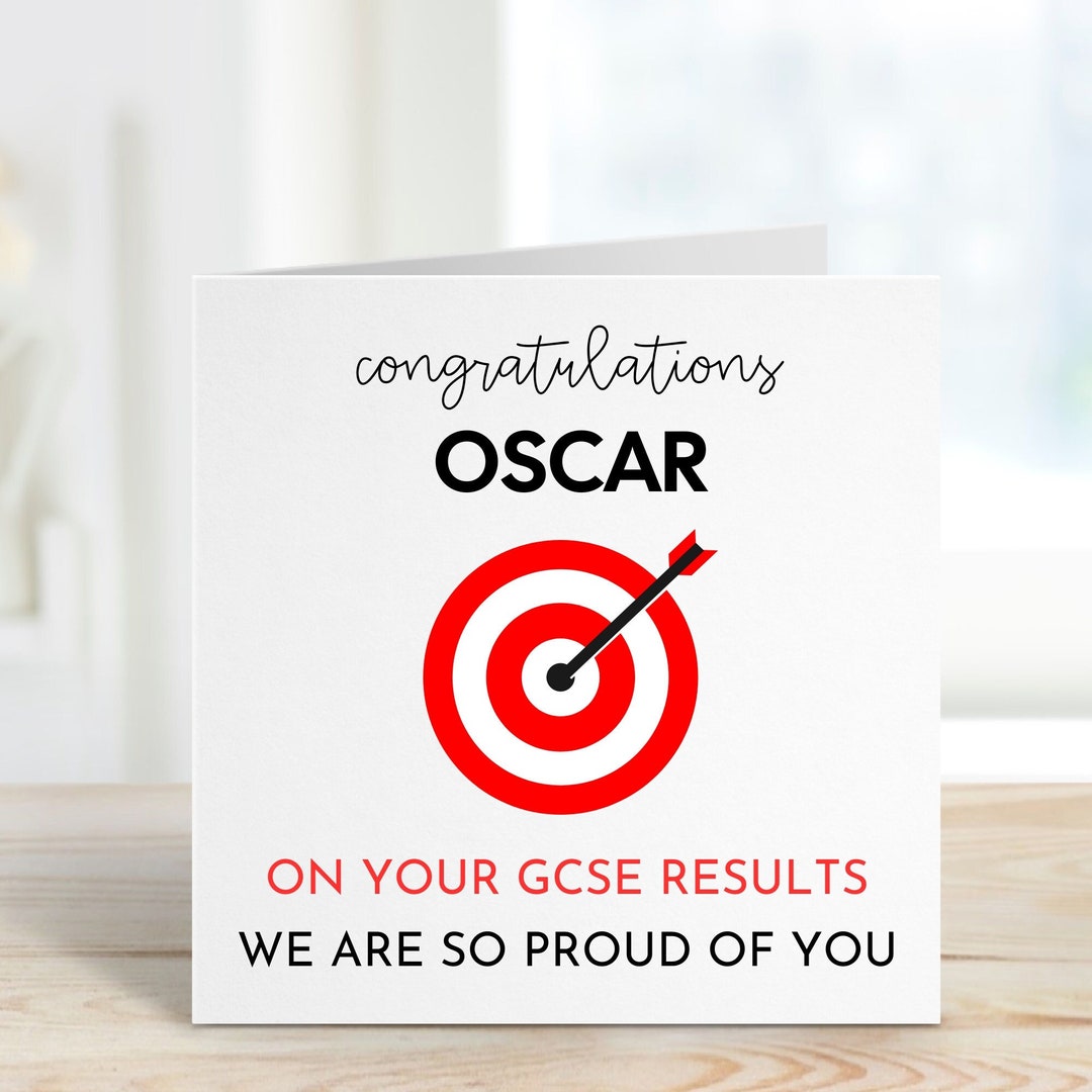 GCSE Result Day Card Congratulations Card With Name Gift Card for Her ...