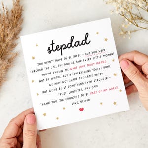 Card for Stepdad Father's Day Stepdad's Birthday Thank You Card ...