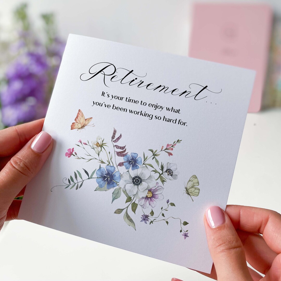 Card for Retirement Card Personalised Retirement Card Gift Card for ...