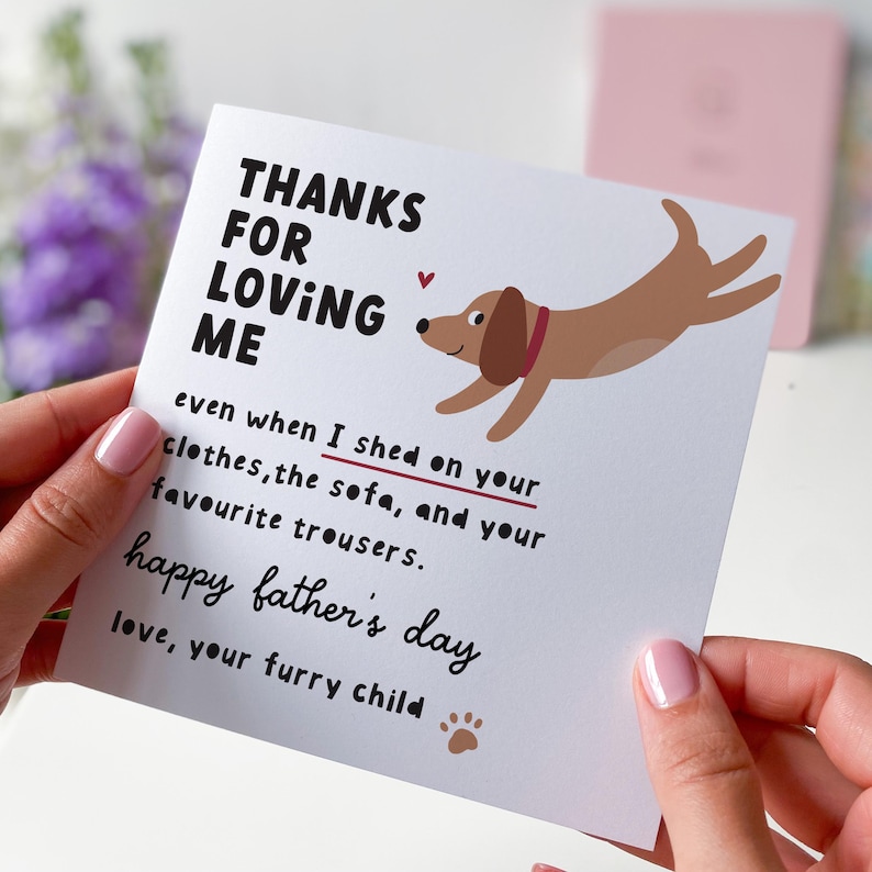 Funny Dog Dad Father's Day Card From Furry Child - Etsy