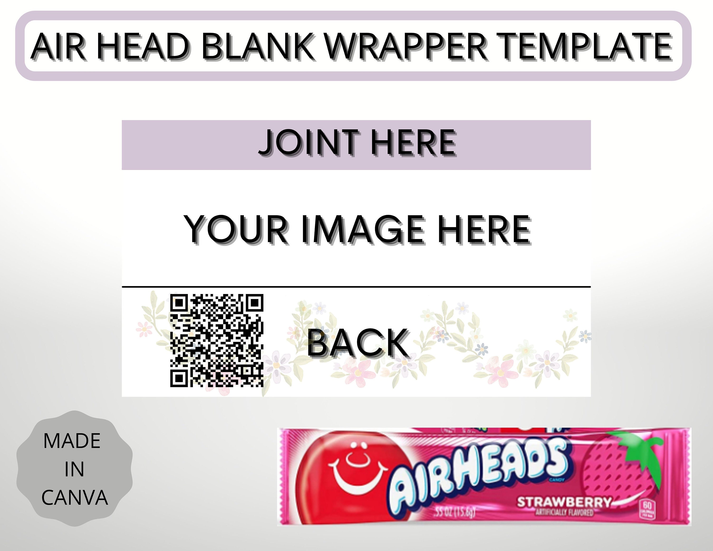 Airhead Wrapper Template Blank Airhead Wrapper Airhead - Etsy