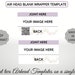Airhead Wrapper Template Blank Airhead Wrapper Airhead - Etsy