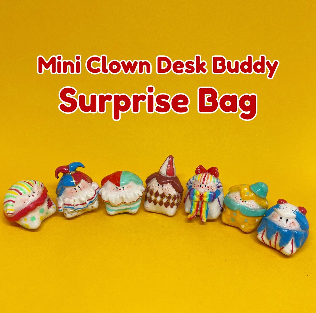 Surprise Clown Mini Figurine One Random Cute Desk Friend Handmade ...