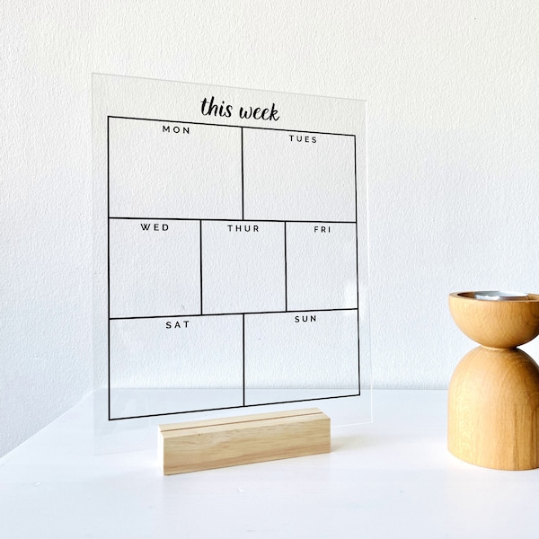 Weekly Desk Calendar - Etsy