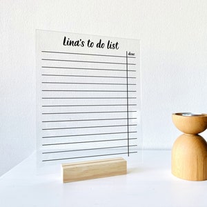 PERSONALIZED Acrylic To-do List Dry Erase Board, Dry Erase Calendar ...
