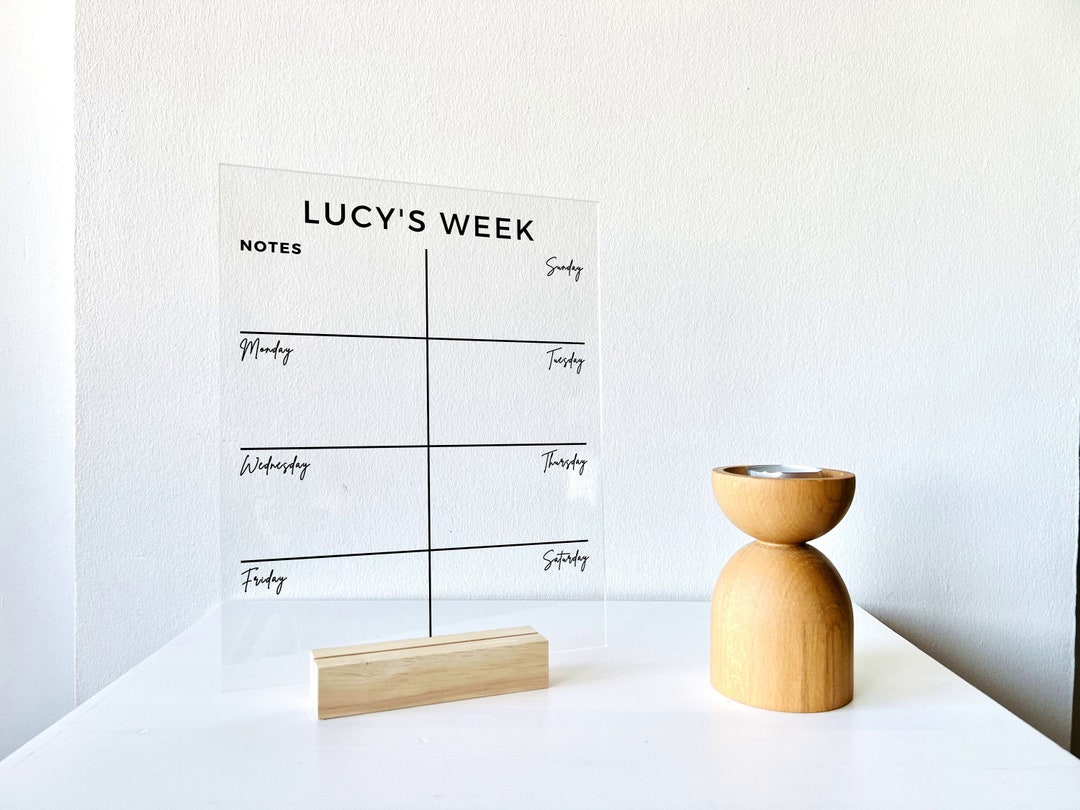 Personalized Acrylic Calendar - Custom Desk Calendar, Dry Erase Board ...