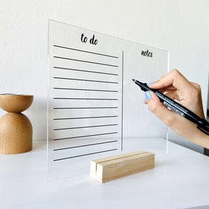 CUSTOM Acrylic To-do Planner Desk Calendar - Dry Erase Board, Dry Erase ...