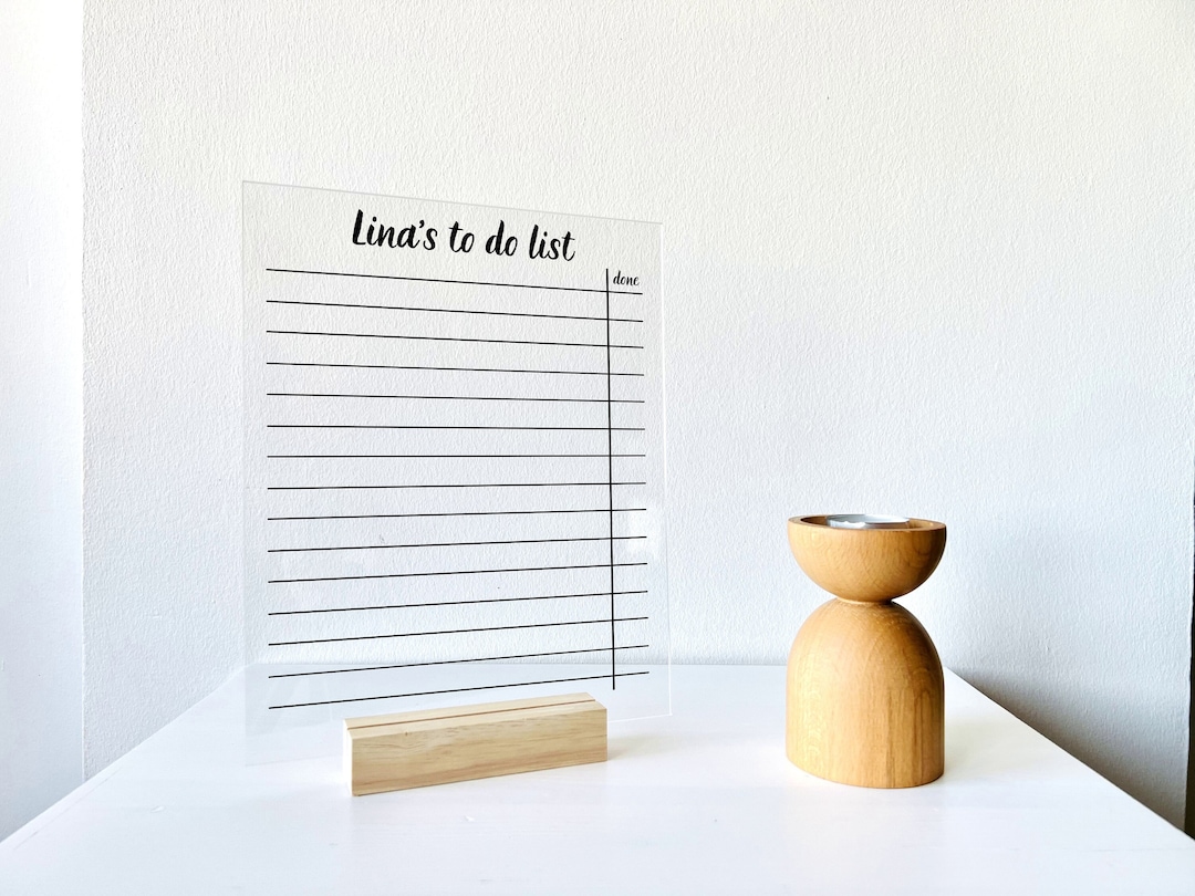 PERSONALIZED Acrylic To-do List - Dry Erase Board, Dry Erase Calendar ...