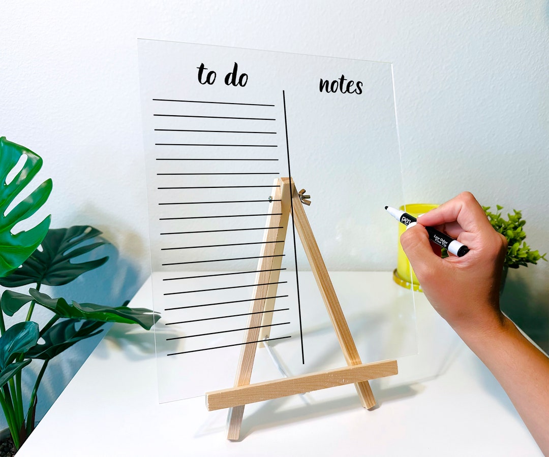 PERSONALIZED Acrylic To-do Planner Desk Calendar - Dry Erase Board, Dry ...