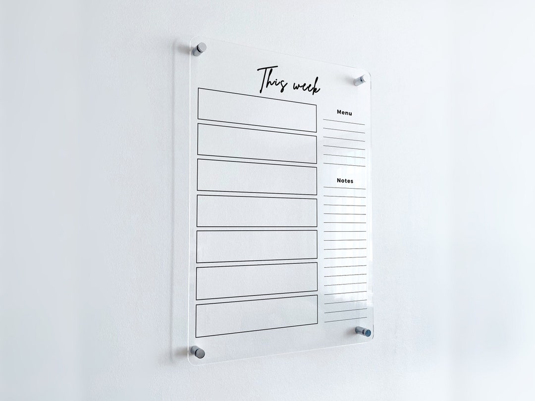 Personalized Acrylic Planner - To-do List, Custom Wall Calendar, Dry ...