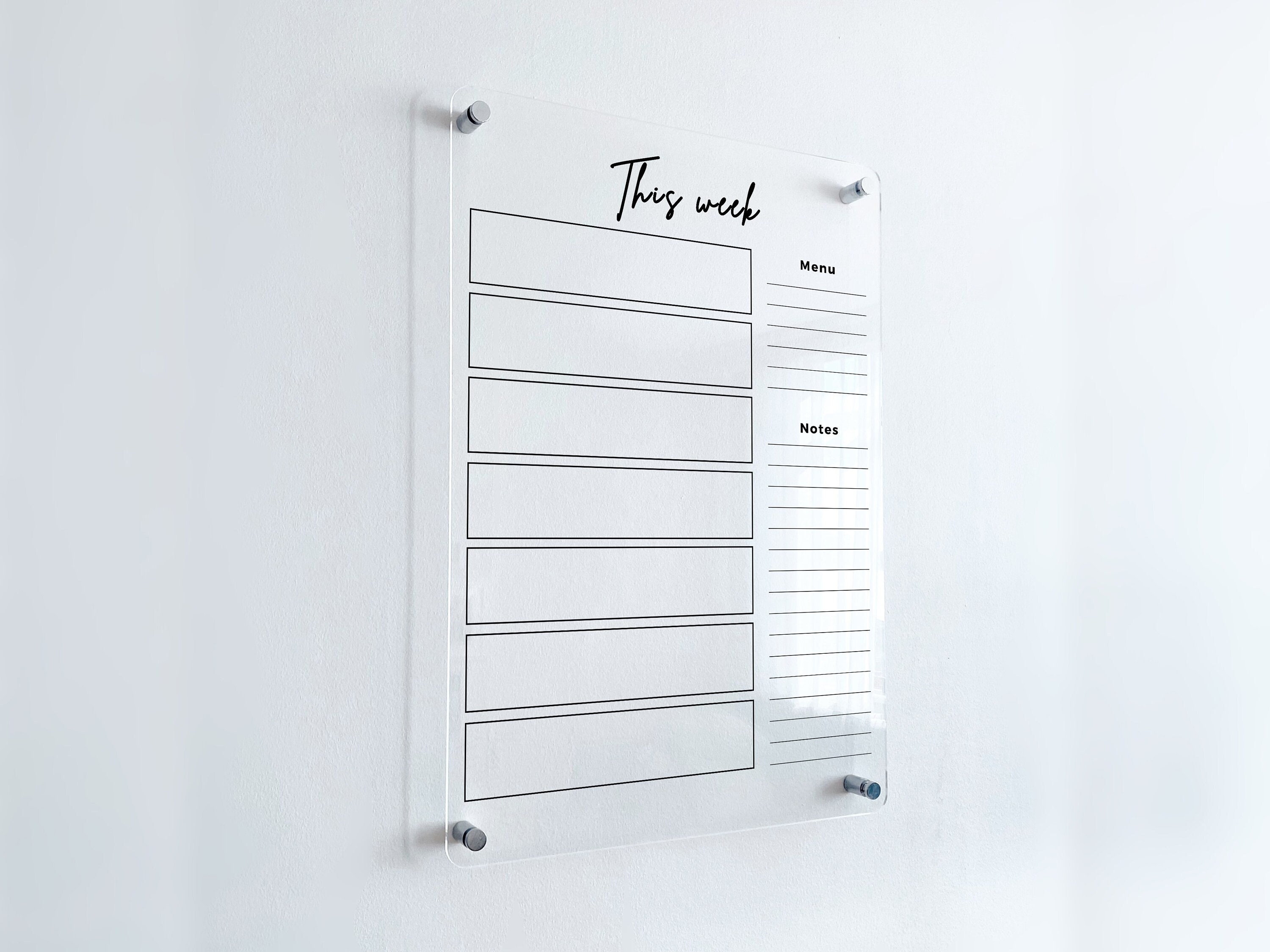 Personalized Acrylic Planner To-do List Custom Wall - Etsy