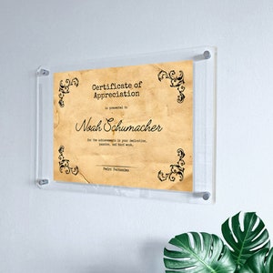 DIPLOMA FLOATING FRAME, Certificate Frame, Poster Frame, Clear Acrylic ...