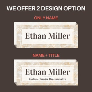 Personalized Logo Desk Name Plate Block 8x3" - Custom Logo Gift for ...