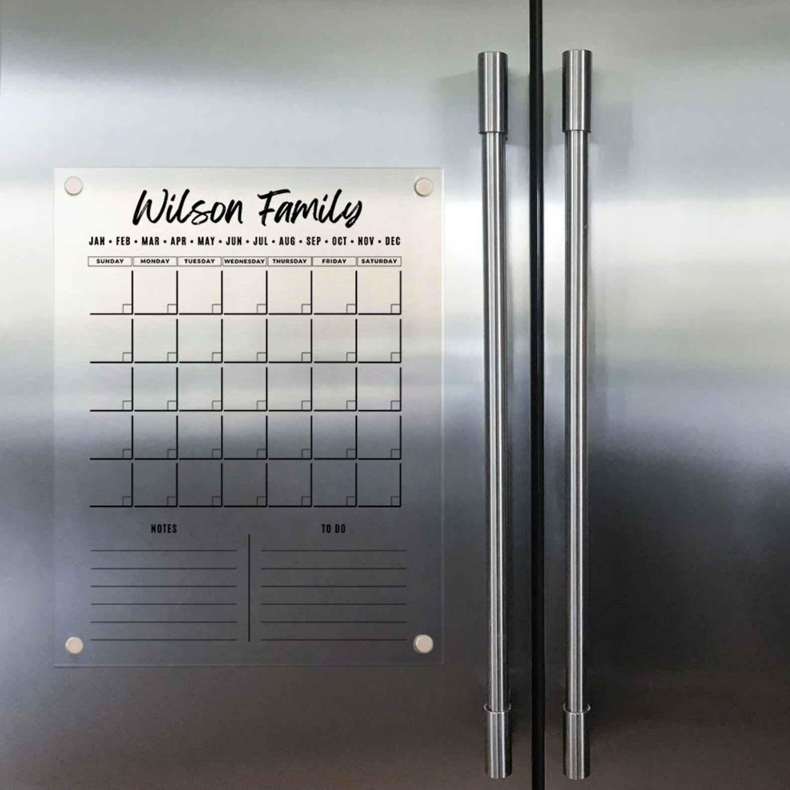 FRIDGE CALENDAR Magnetic Fridge Calendar Magnetic Monthly - Etsy