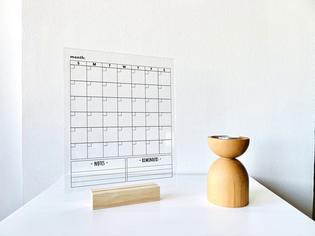 Acrylic Desk Calendar 2023 Personalized Dry Erase Board, Vertical Desk ...