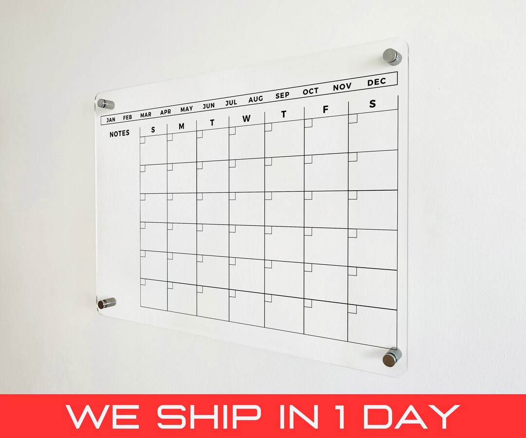 Personalized Wall Calendar 2026 - Dry Erase Board, Wall Calendar ...