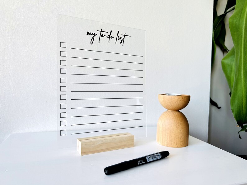 PERSONALIZED Acrylic To-do Planner Desk Calendar - Dry Erase Board, Dry ...