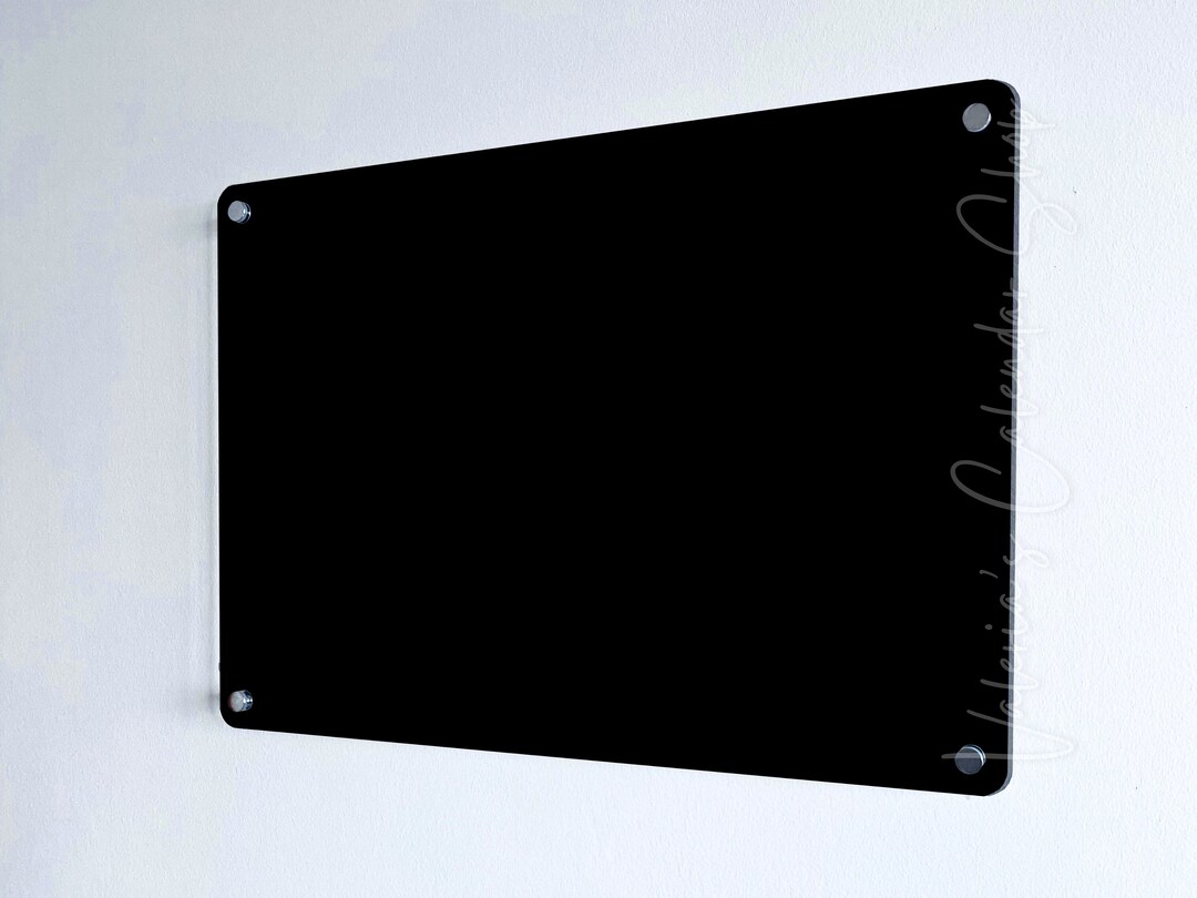 BLACK Blank Acrylic Dry Erase Board - Black Acrylic for Wall ...
