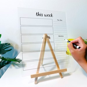 Personalized Acrylic Planner - To-do List, Custom Desk Calendar, Dry ...
