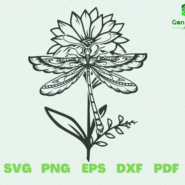 Dragonfly Mandala Svg - Etsy