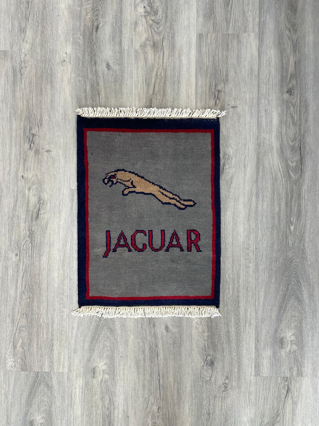 Vintage Jaguar Rug - Etsy