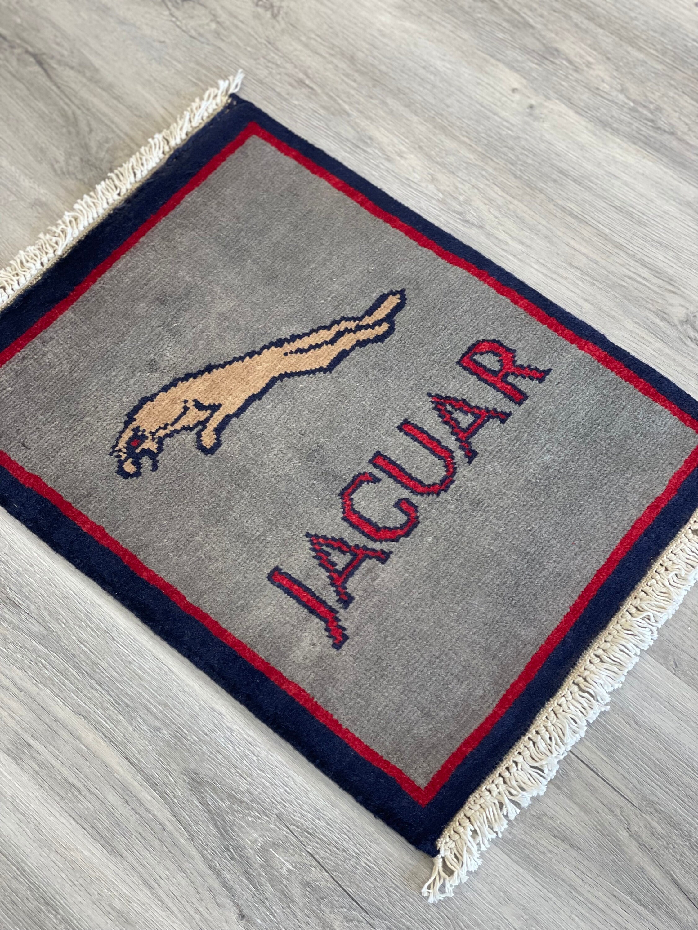 Vintage Jaguar Rug - Etsy