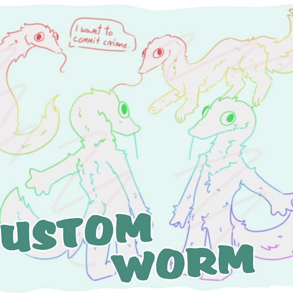 Worm on String Fursuit - Etsy