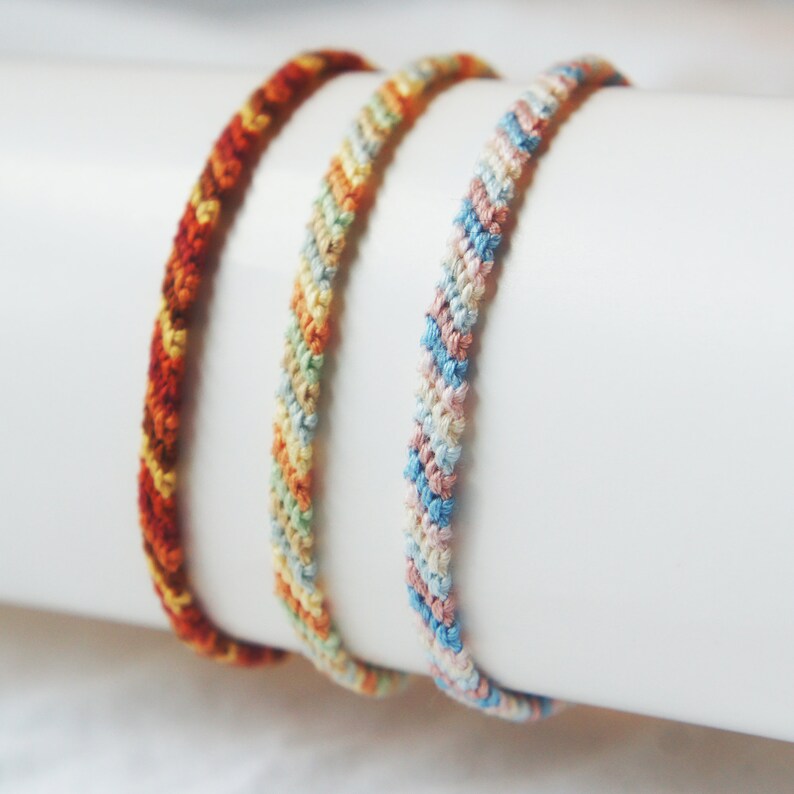 Candy Stripe - Colorful Friendship Bracelets - Etsy