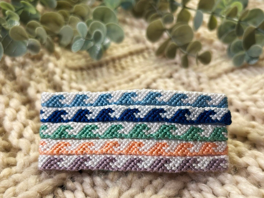 Wave Friendship Bracelet, Personalized, Hand-made, Beachy Bracelet - Etsy