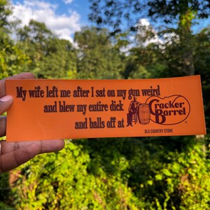 Badass Cracker Barrel Bumper Sticker Boomercore Meme for - Etsy