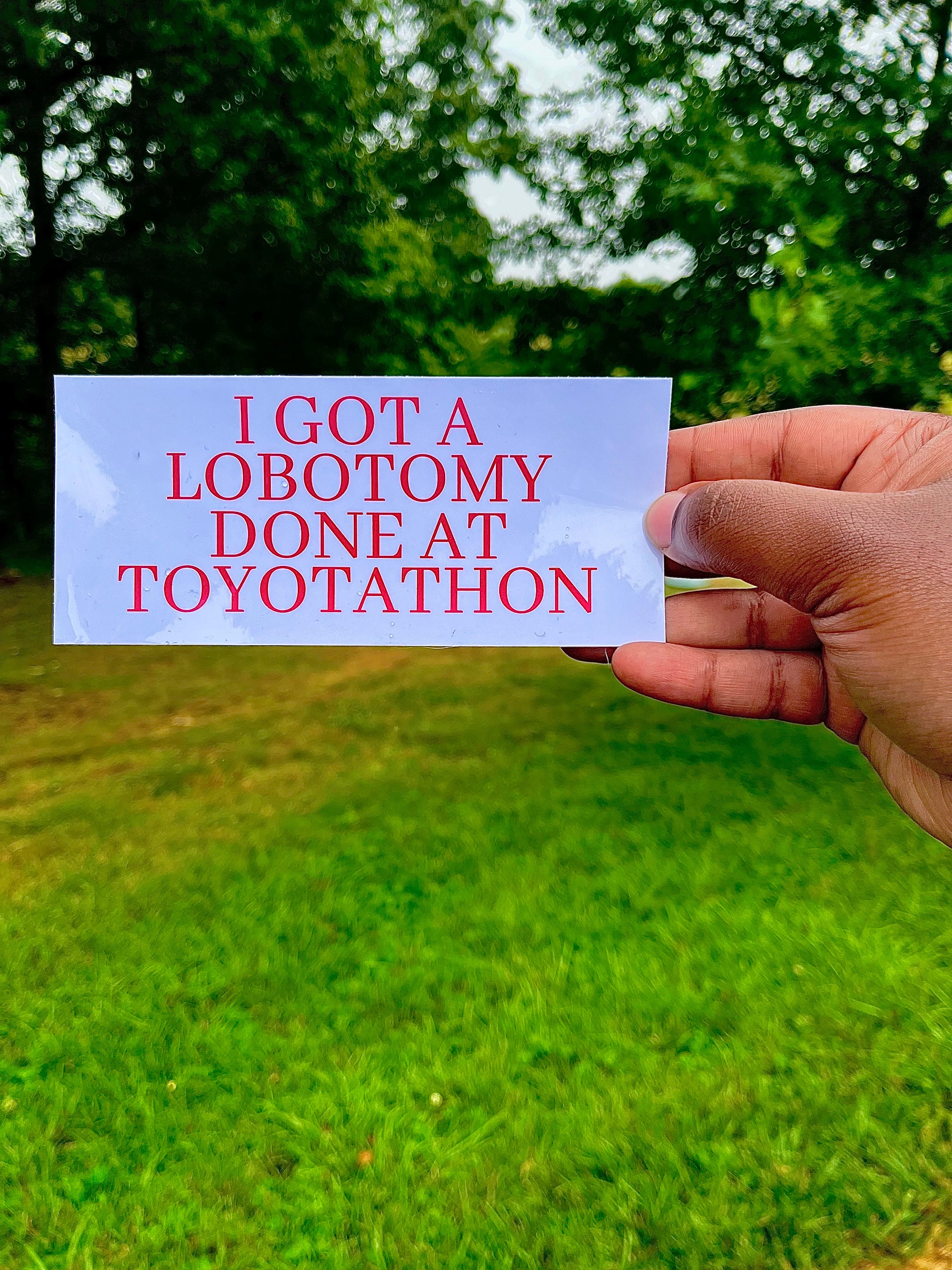 Large Lobotomy Meme Bumper Sticker Simple Toyotathon Boomercore Gift ...