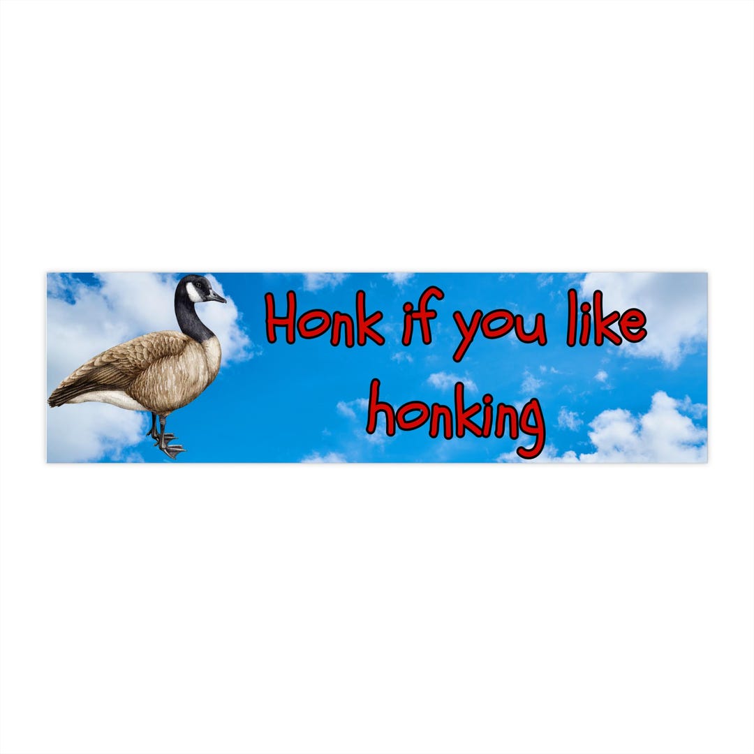 Silly Goose Bumper Sticker | Honk If You Like Honking | Funny Car Decal ...