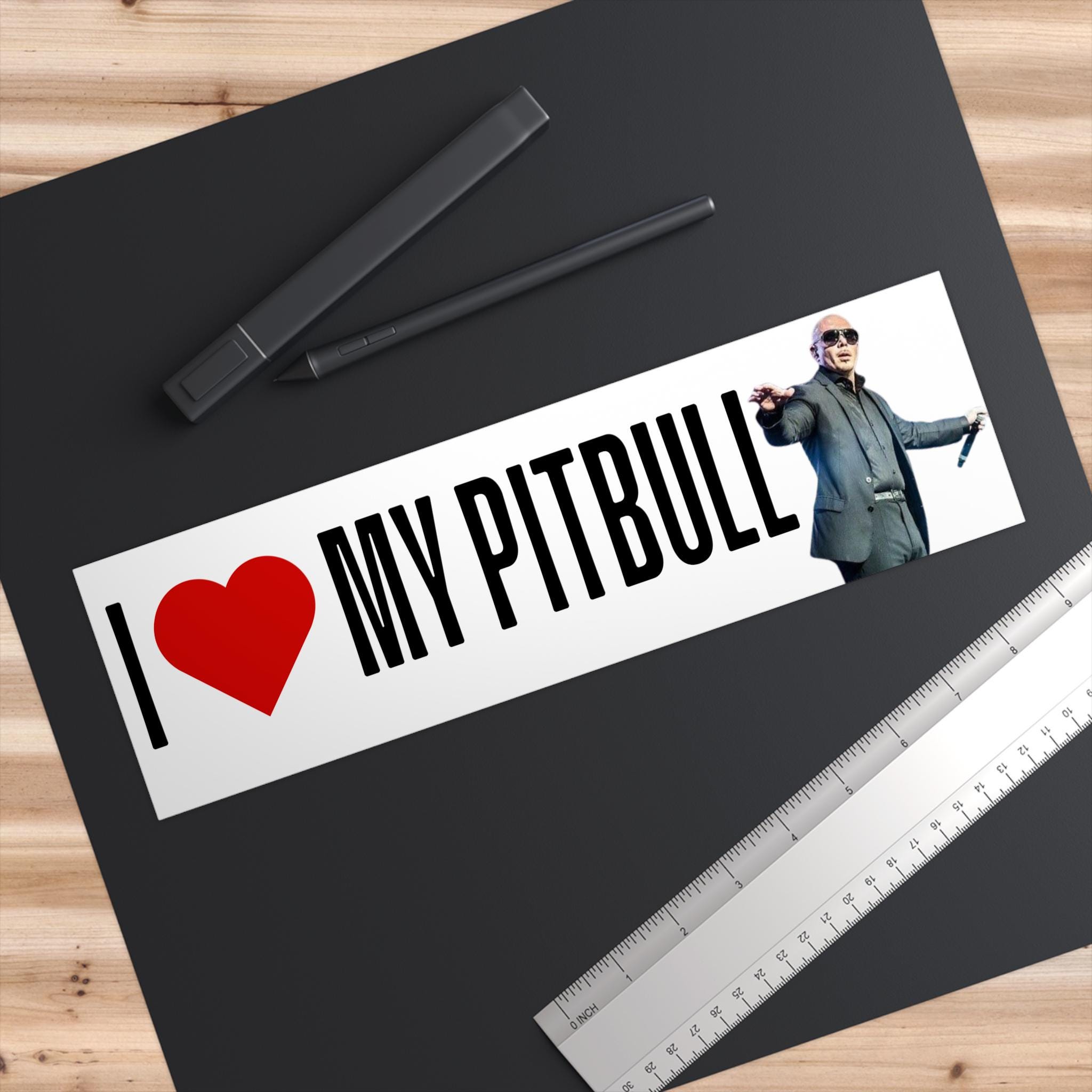 Bumper Sticker Pitbull Meme | Dog Lover Gift | Funny Rapper Meme ...