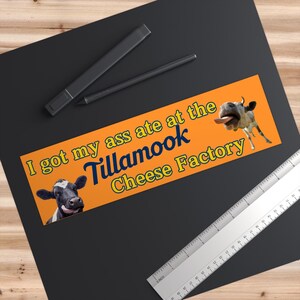 Hilarious Car Sticker Funny Silly Cows Meme Bumper Sticker, Tillamook ...