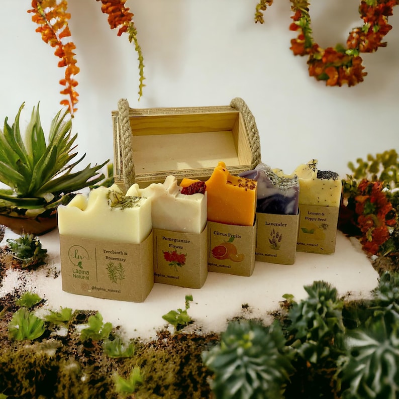 Handmade Natural Soaps Vegan Set, Mediterranean Breeze, Soaps Set With ...