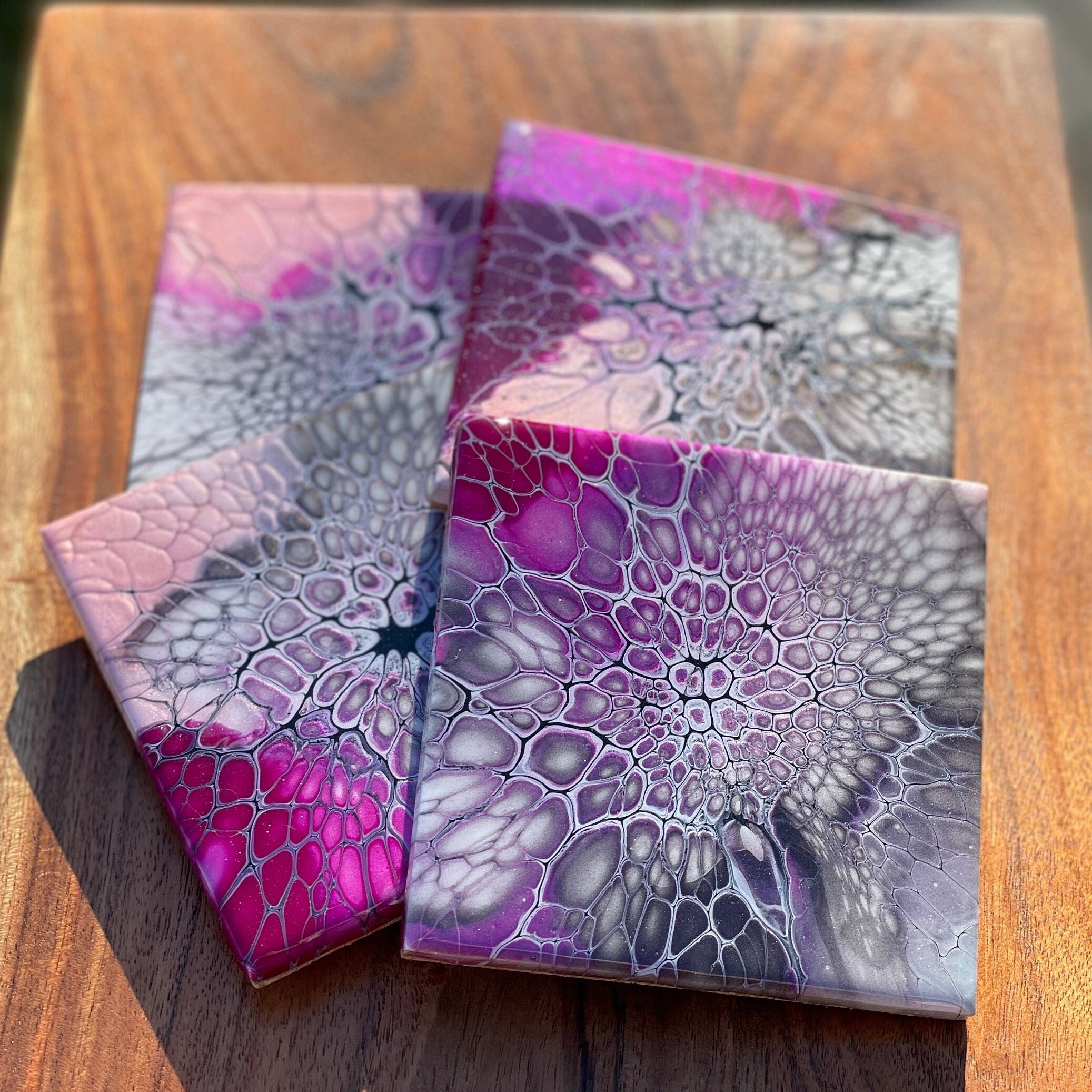 Coasters Home & Living Raspberry Coulis Resin Coaster etna.com.pe